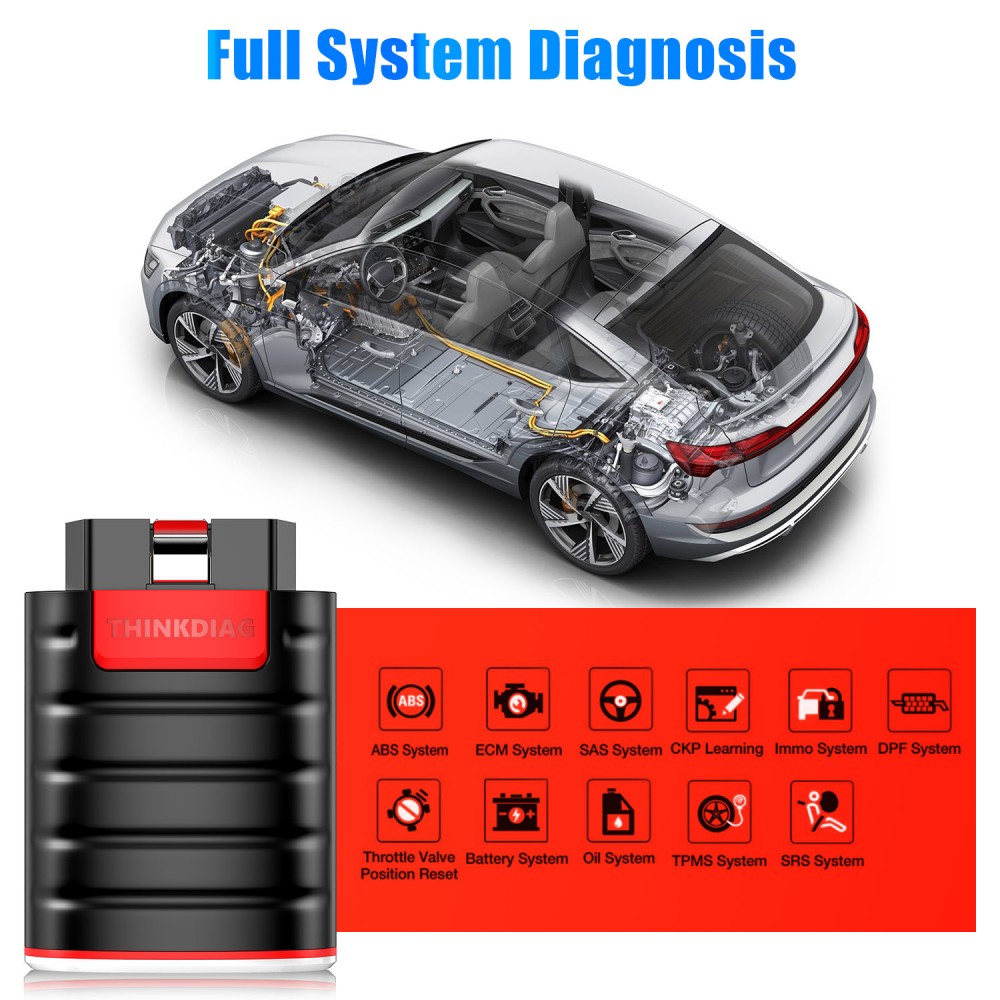 THINKCAR Thinkdiag Full System OBD2 Diagnostic Tool Powerful 97986000/ ...