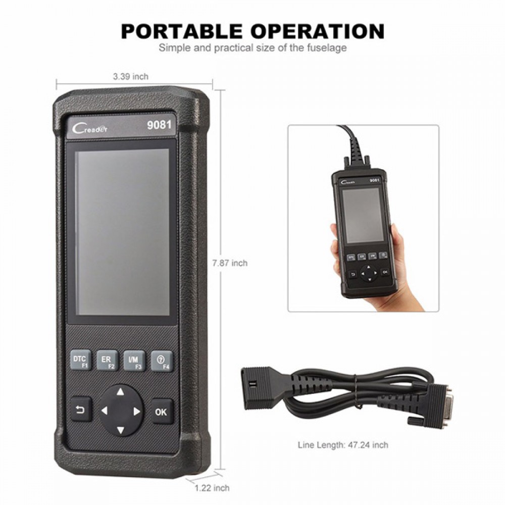 LAUNCH CReader 9081 Full DIY OBD2 Scanner support OBD, ABS, Oil, EPB ...