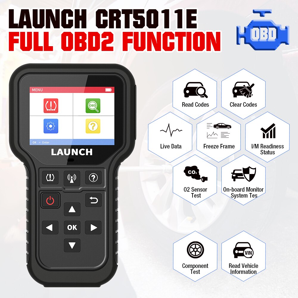 LAUNCH X431 CRT5011E TPMS Tire Pressure Diagnsotic Tool 315MHz 433MHz ...