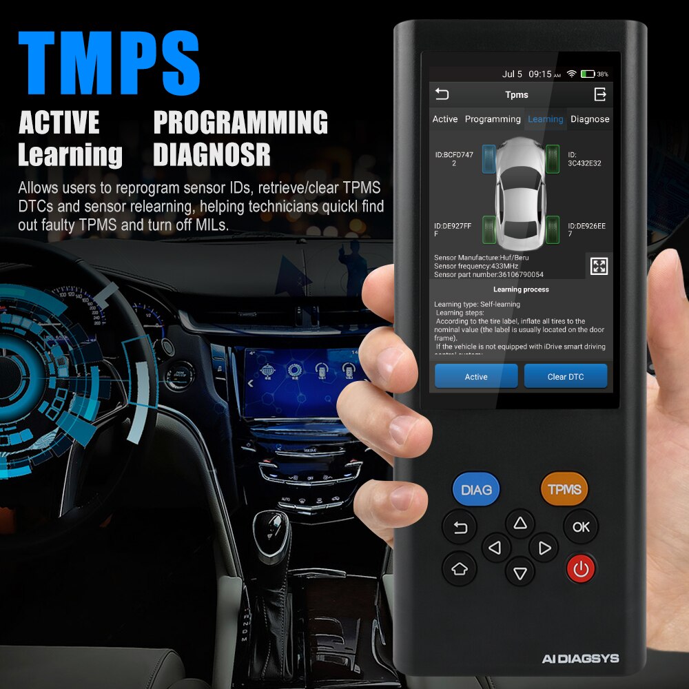 LAUNCH X431 AIDIAGSYS Full System OBD2 Scanner TPMS Programming ABS DPF ...