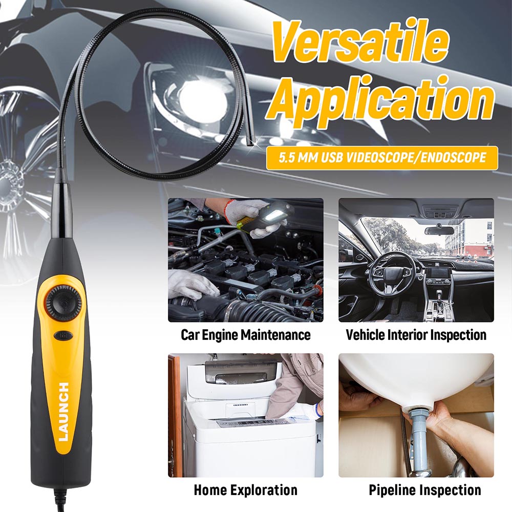 Launch VSP-600 Inspection Camera Videoscope Borescope with 7mm USB for ...
