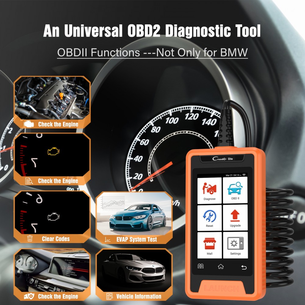 Launch Creader Elite For BMW Diagnostic Scan Tool with Full OBD Functions
