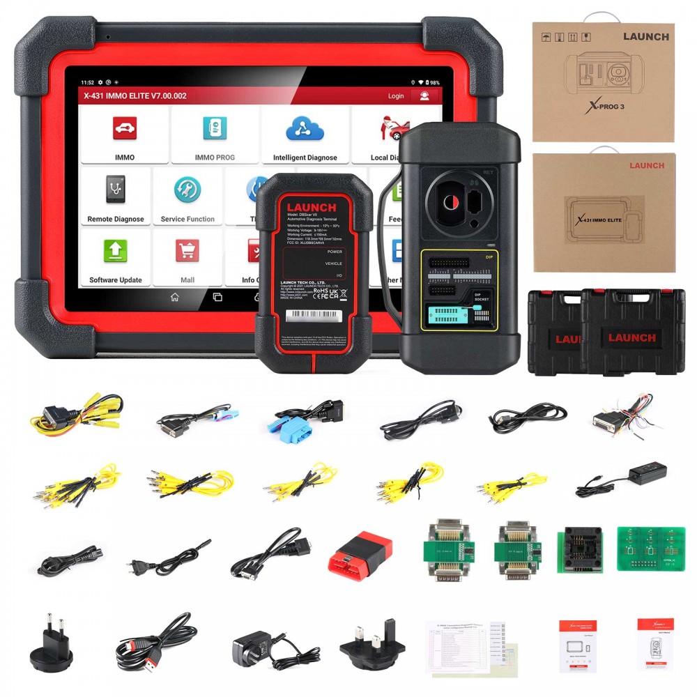LAUNCH X431 IMMO ELITE Key Programmer Immobilizer Programming Tool OBD2 All System Diagnostic ...