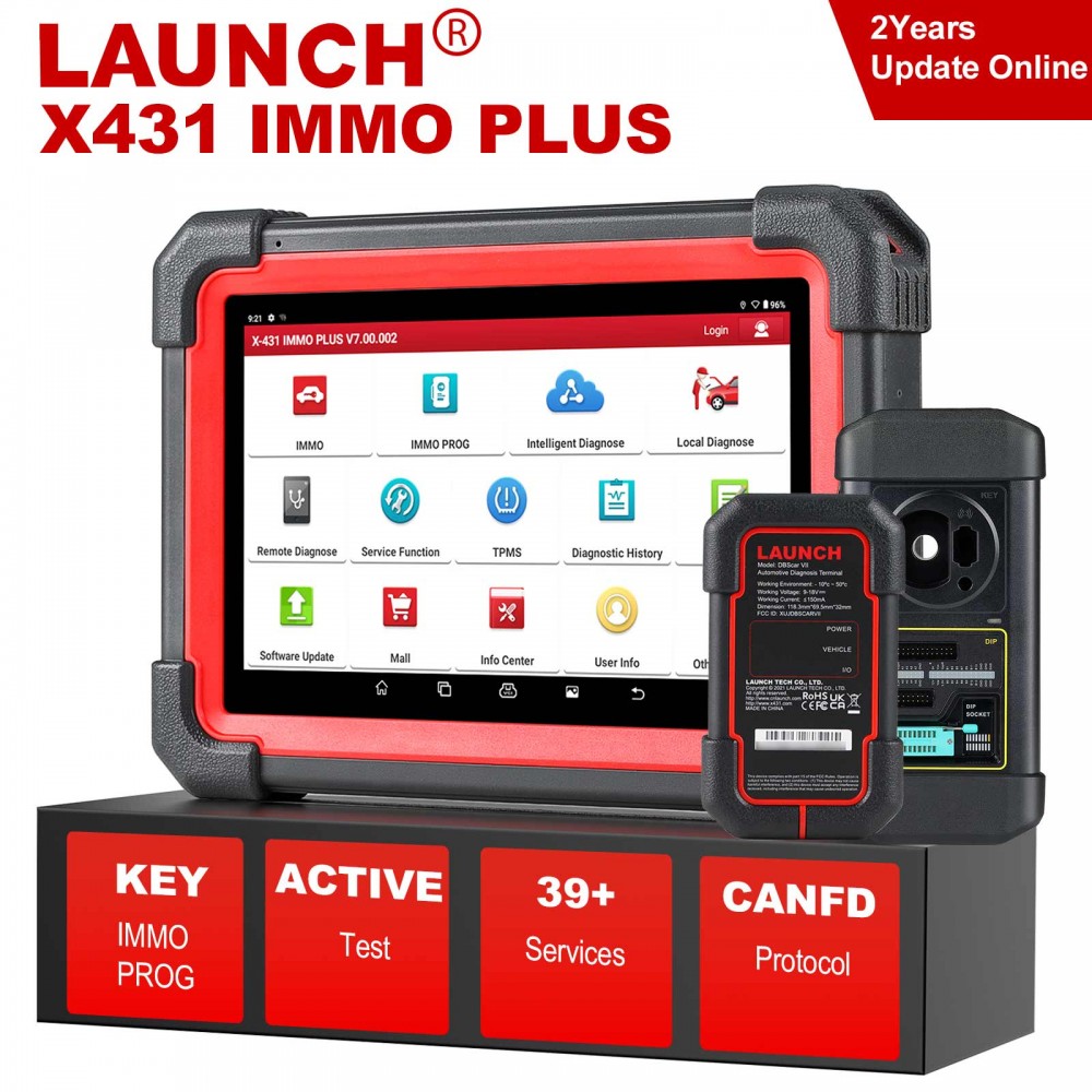 LAUNCH X431 IMMO PLUS Advanced Key Programmer All-In-One Support IMMO, ECU Coding, Diagnoses, 39 ...