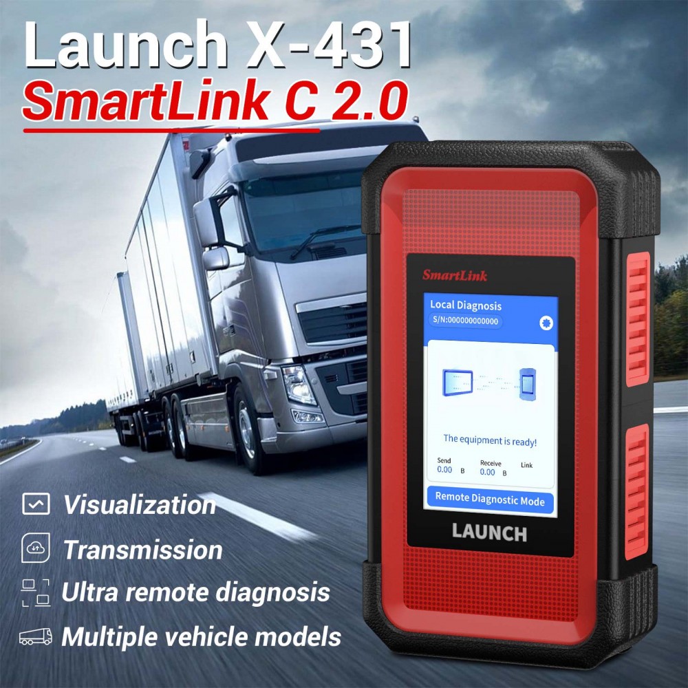 Launch X-431 SmartLink C 2.0 Heavy-duty Truck Module for Commercial Vehicles/ Passenger/ New ...