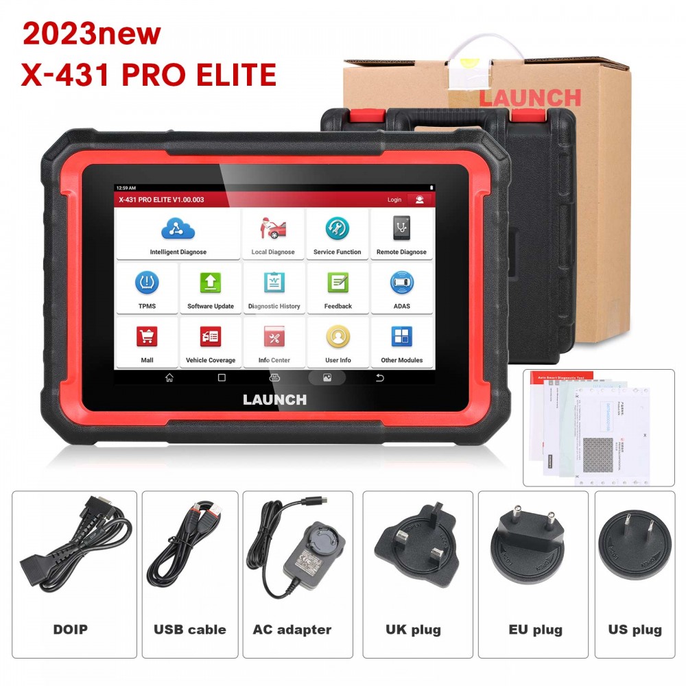 Launch X431 PRO ELITE Auto Full System Car Diagnostic Tools CAN FD ...