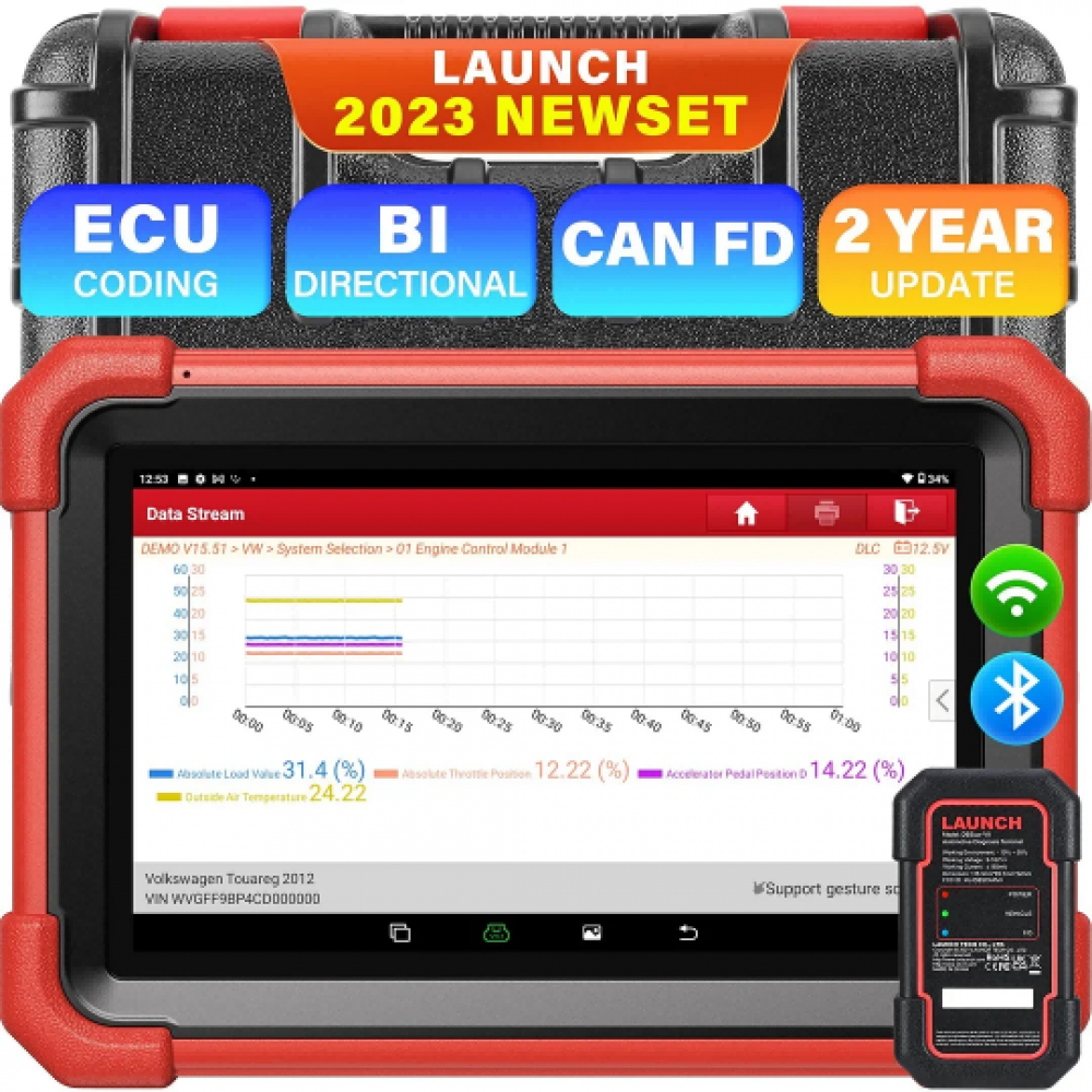 LAUNCH CRP919X BT Diagnostic Scanner with Bluetooth Supports CAN FD ...
