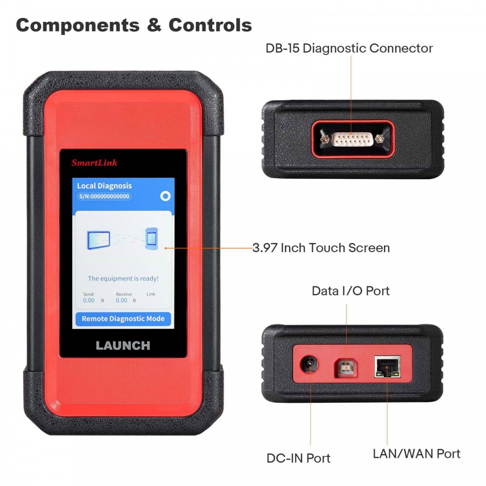 Launch X431 PAD V Elite J2534 Tool With New Smartlink C Support ECU/ECM ...