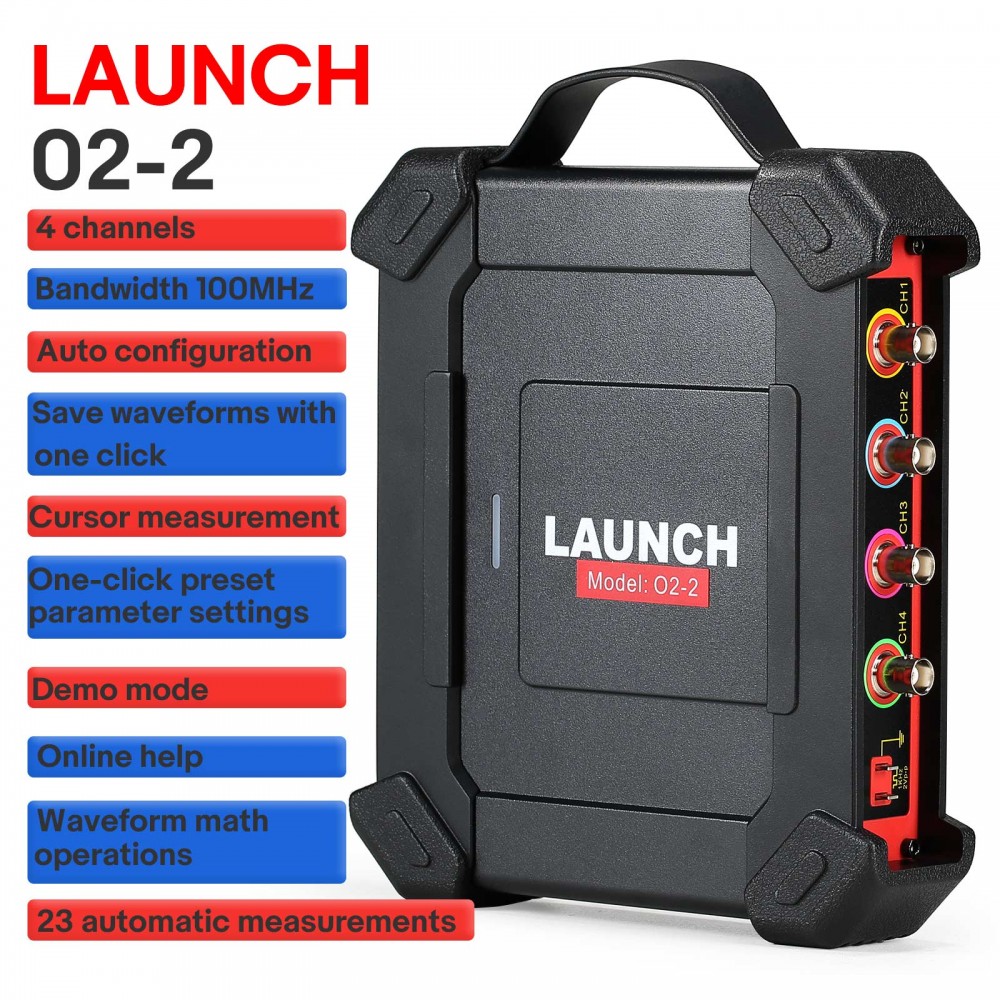 LAUNCH X431 O2-2 Scope Box Oscilloscope 4 Channels 100MHz USB DC ...