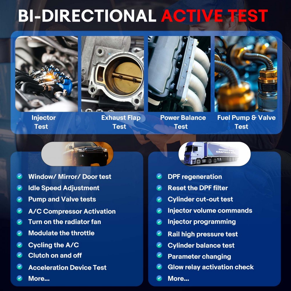 LAUNCH X431 PRO3S+ SmartLink HD for 12V&24V Diesel&Gasoline Support Bi-Directional Scan Tool ...