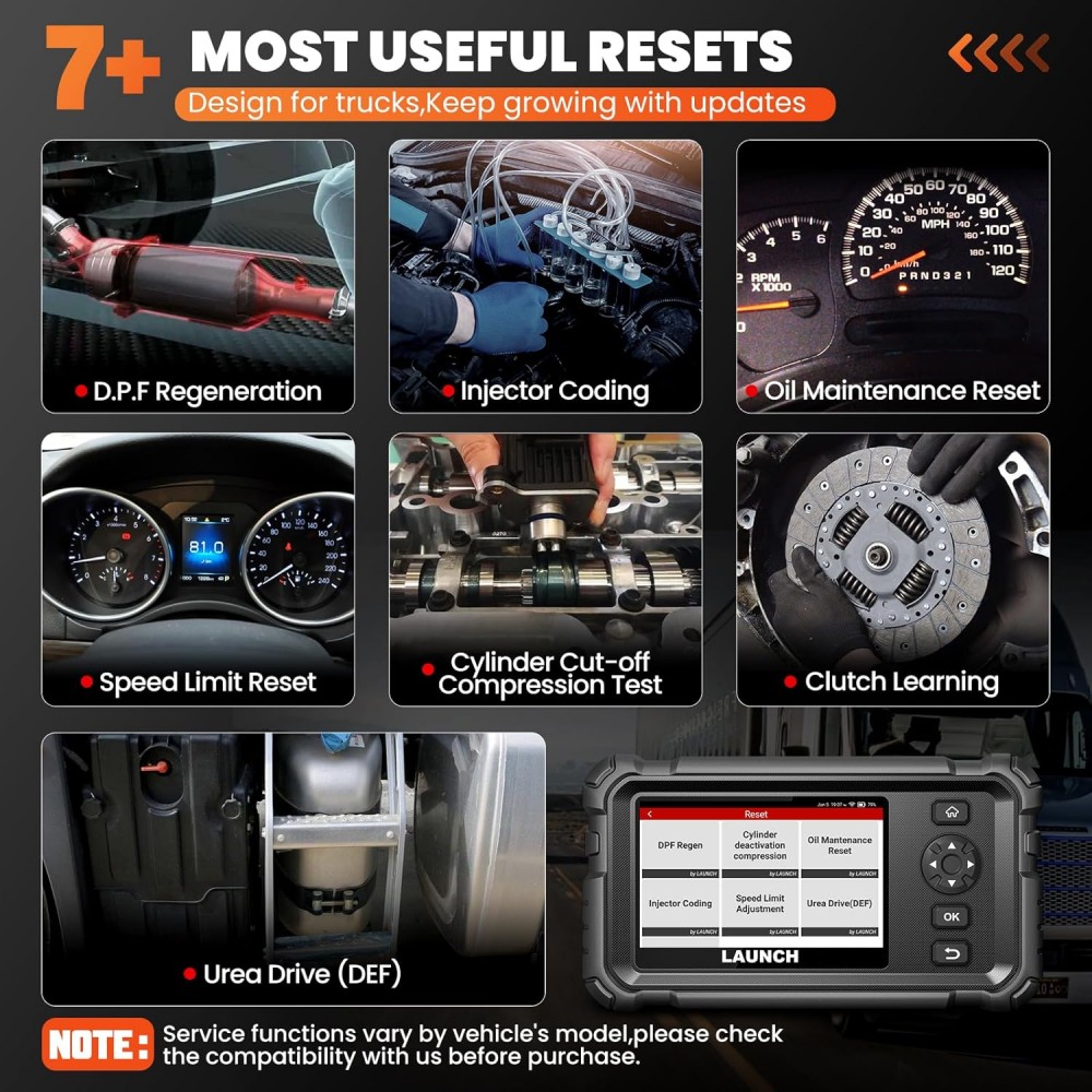 2025 LAUNCH CRP129 HD Elite Heavy Duty Scanner Full System Diesel Truck ...