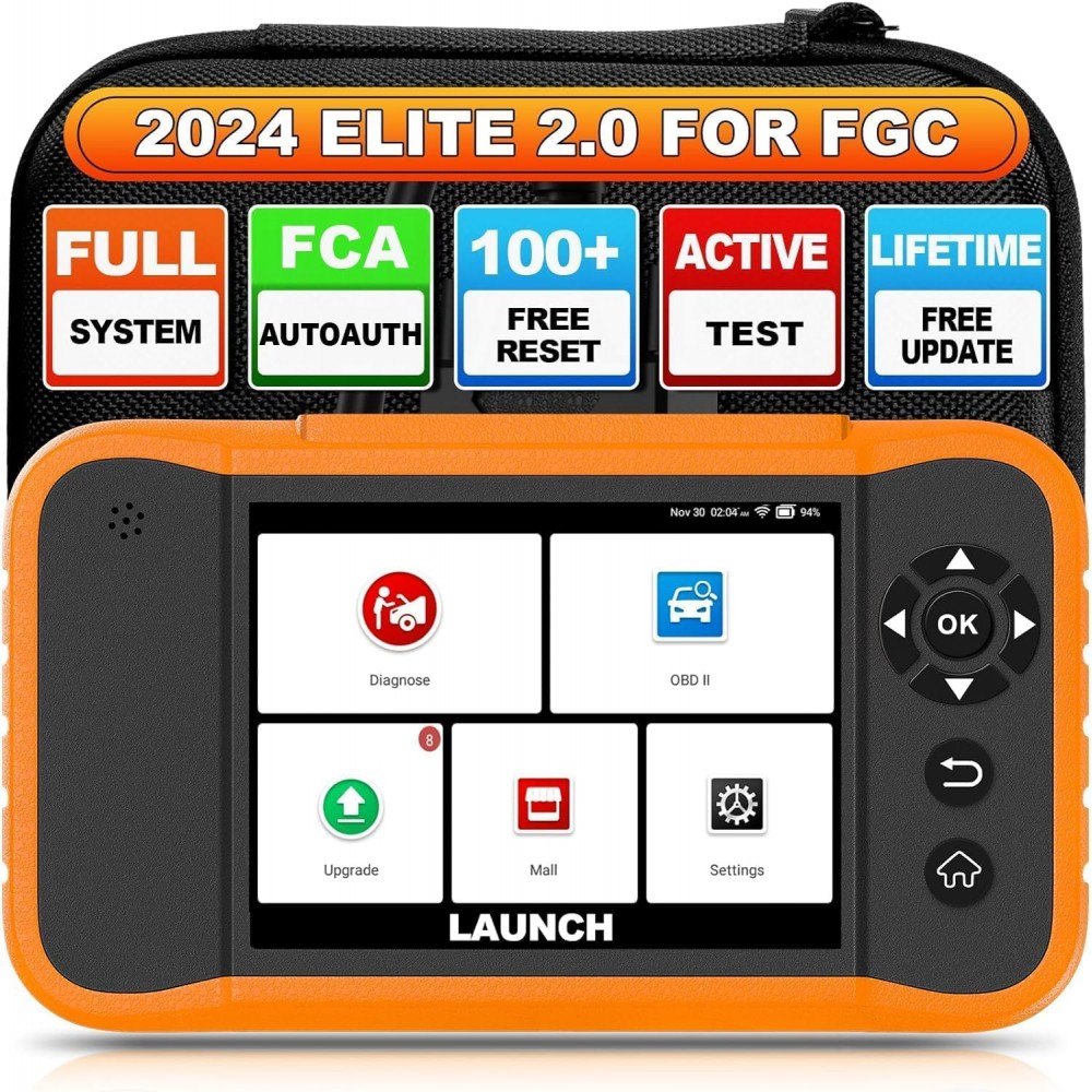 LAUNCH Creader Elite 2.0 FGC for Ford GM Chrysler Full System Bi-Directional Diagnostic Scanner ...